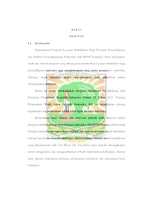 IMPLEMENTASI PROGRAM LAYANAN REHABILITASI BAGI PECANDU, PENYALAHGUNA, KORBAN PENYALAHGUNAAN ...